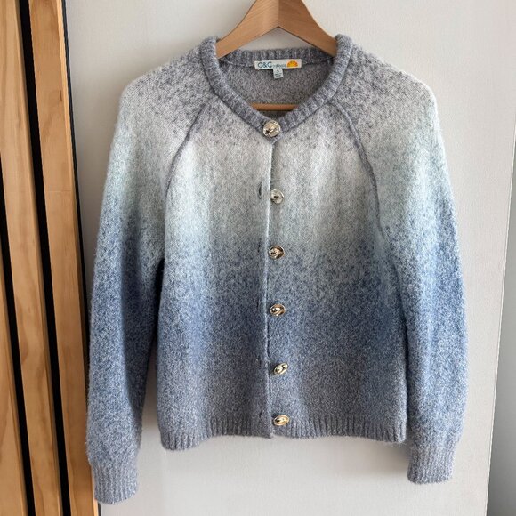 C&C California | Sweaters | Cc California Blue Ombre Cardigan Sweater ...
